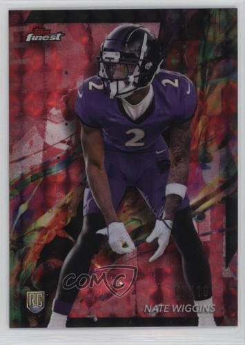 2024 Topps Finest Common Red Geometric Refractor /10 Nate Wiggins #51 ...