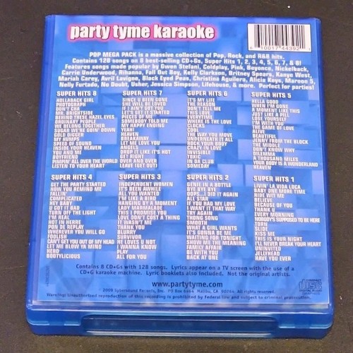 Party Tyme Karaoke: Pop Mega Pack (8 Discs) by Various Artists (CD+G ...