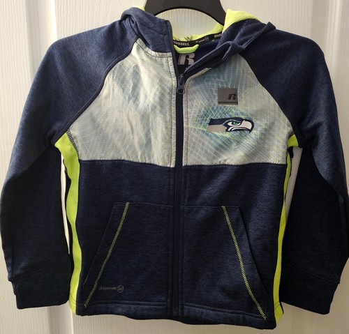Seattle Seahawks LOGO - RUSSELL - Youth Medium M Hoodie Full Zip SIZE 8 ...