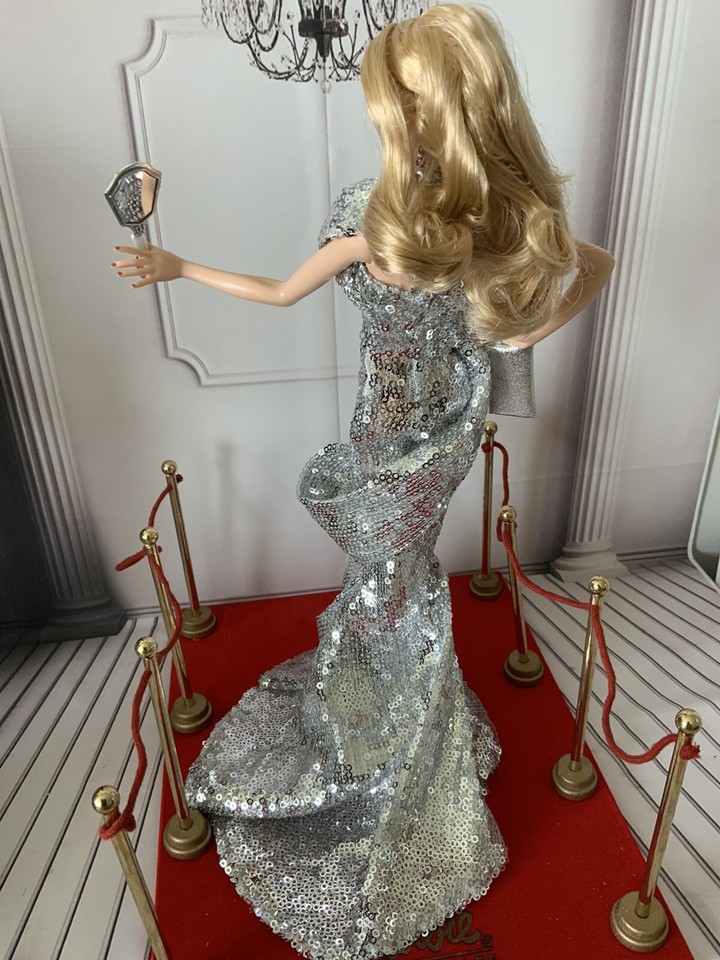 Barbie~Model Mused Doll On The Red Carpet In Beautiful Silver Sequined ...