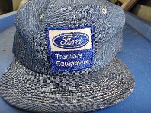Vintage Ford Tractors Denim Patch Snapback Trucker Hat Cap USA Products ...