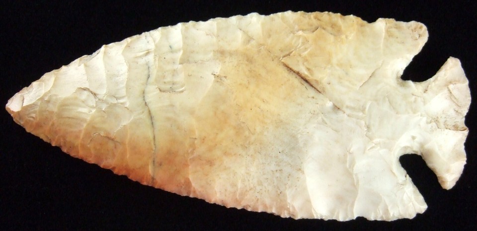 Exceptionally Fine 3 3/4 inch Missouri Kirk Corner Notched Point COA ...