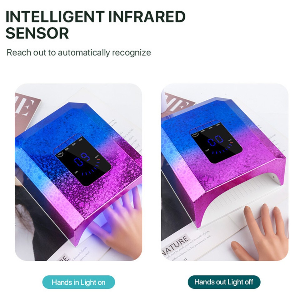 365 & 405nm Ultraviolet UV Light LED Nail Gel Polish Dryer Lamp ...