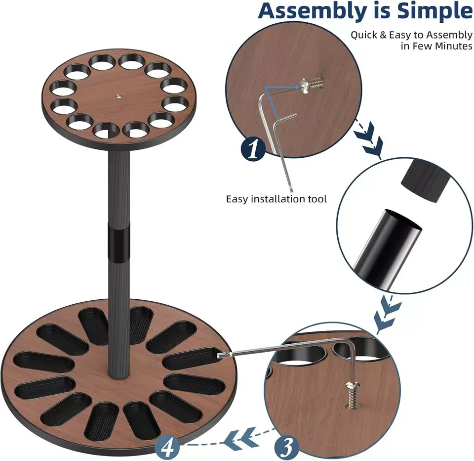 Rifle Gun Rack Solid Wood Shotguns Hold12 Guns Round Display Stand Gun ...