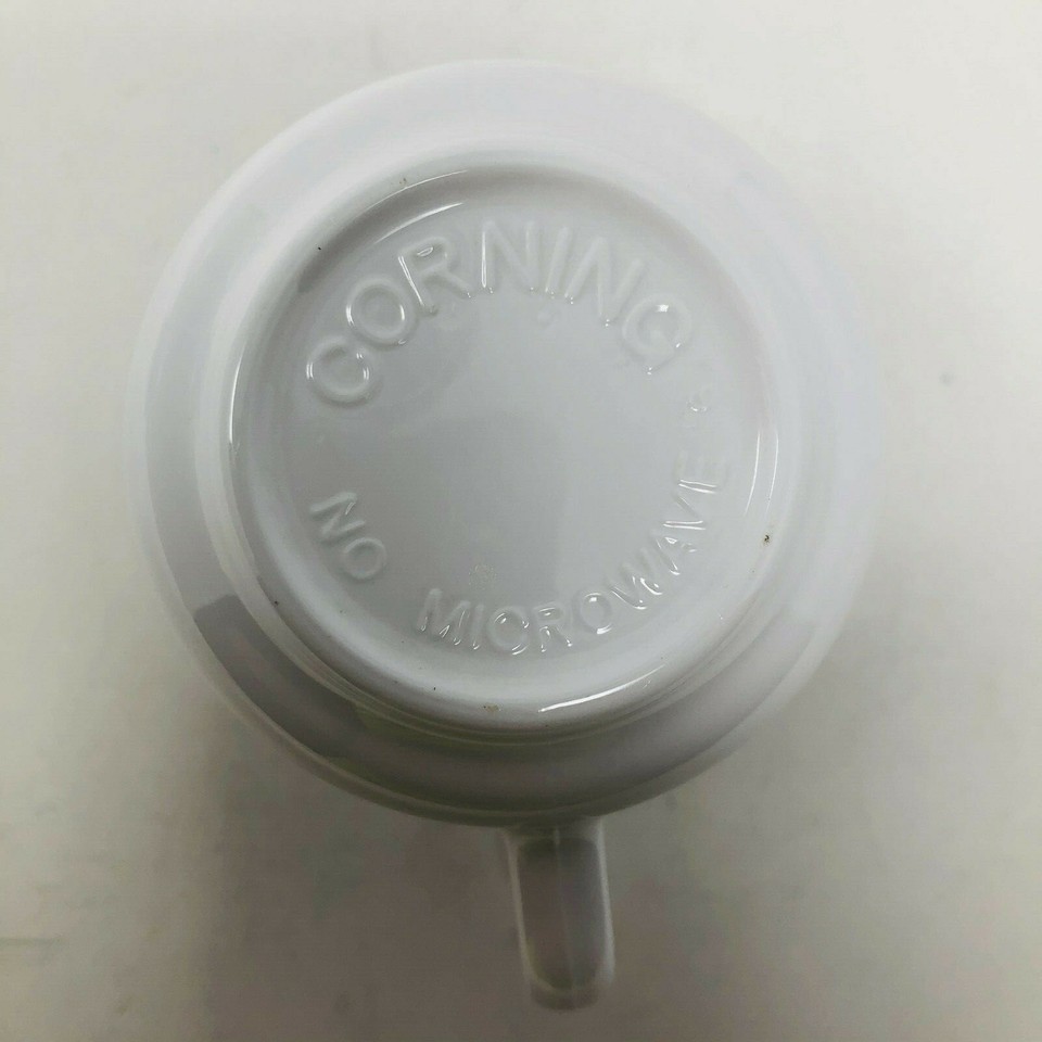 Set of 4 Corelle Corning Forget Me Not Coffee / Tea Flat Cups / Mugs ...