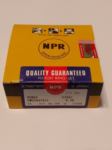 NPR K SERIES K20A2 K20A TYPE R S 86.50MM PISTON RING SET NPR K20A1 PRB ...