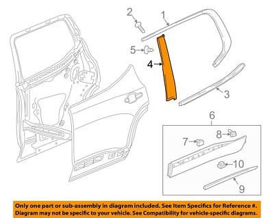 GM OEM 18-23 Traverse Rear Door Exterior Trim-Applique 84419198 | eBay