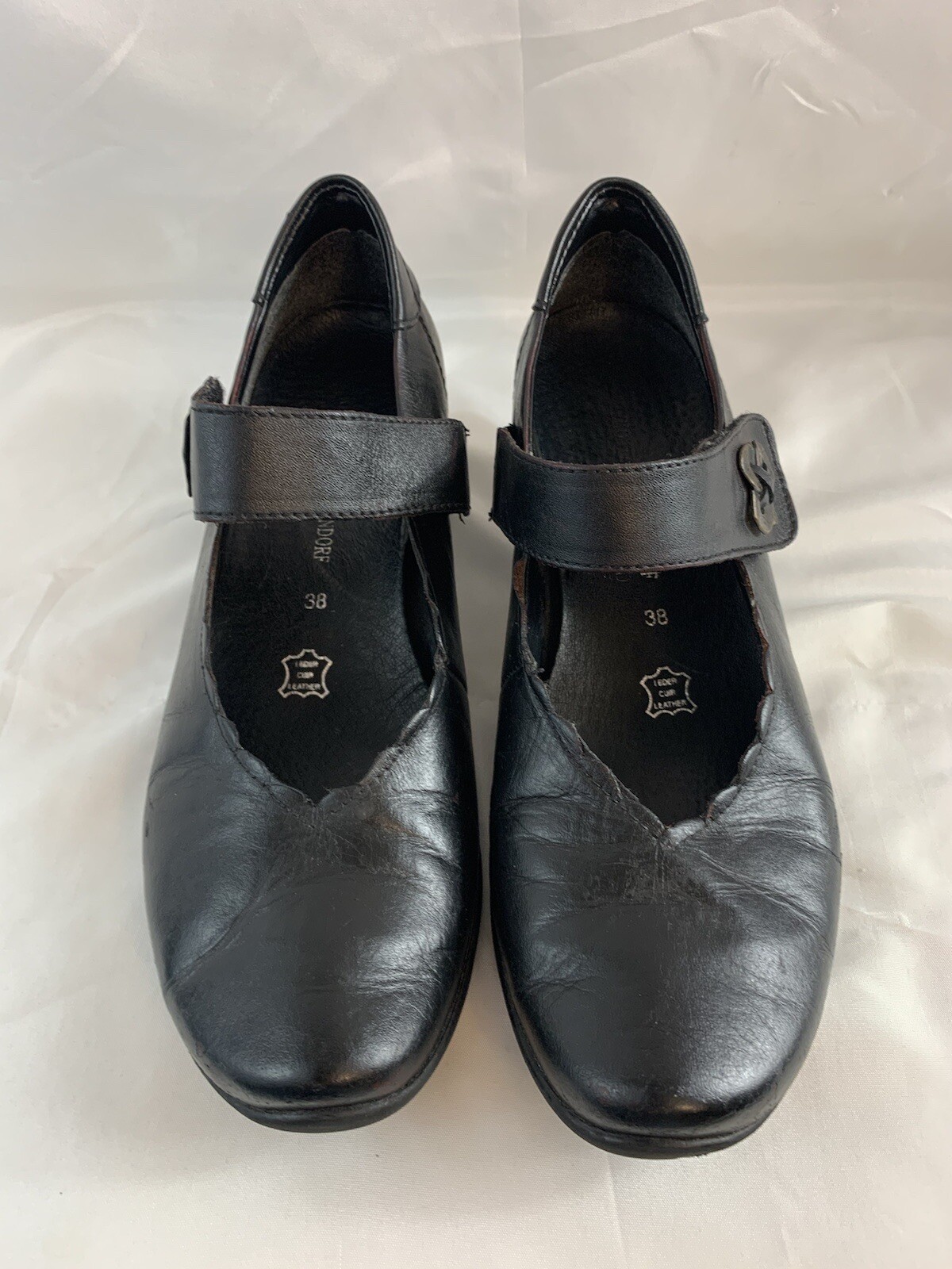 Remonte Dorndorf Black Mary Jane Heels 8 US 38 Round Toe Shoes | eBay