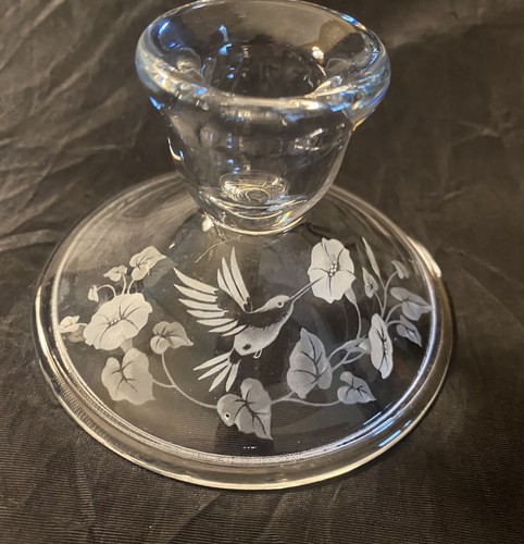 HUMMINGBIRD Avon 24% Lead Crystal Candle Stick Taper Holder | eBay