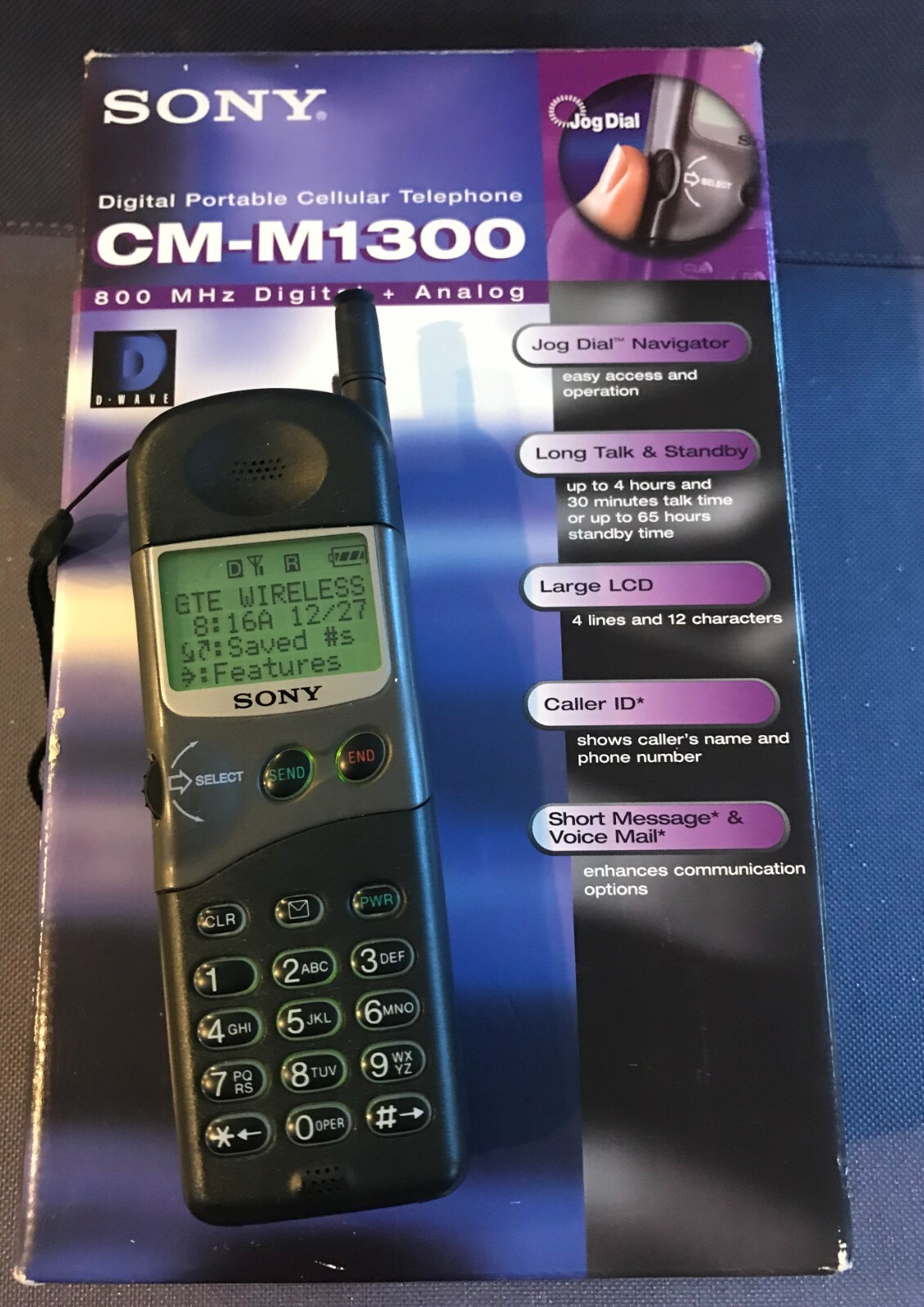 Vintage Collectible Sony Digital Portable Cell Phone CM-M1300 Bundle ...