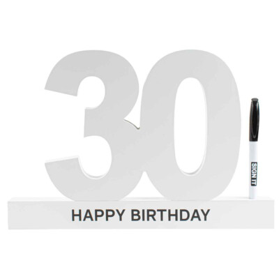 30th Birthday Signature Block With Marker Celebration Message Statue ...