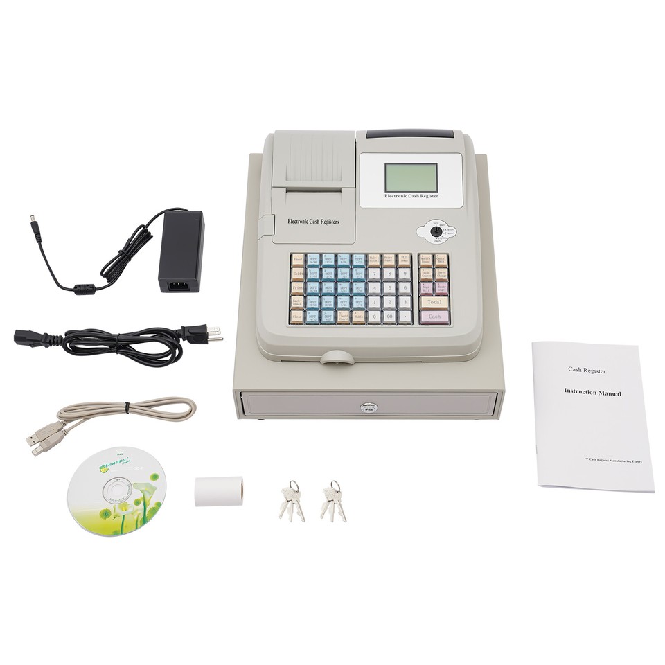 Electronic Cash Register with Flat Keyboard & Thermal Printer ...