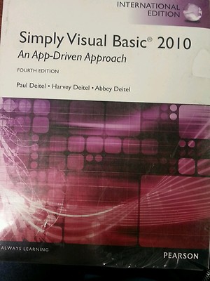 Simply Visual Basic 2010 : An App-Driven Approach by Abbey Deitel ...
