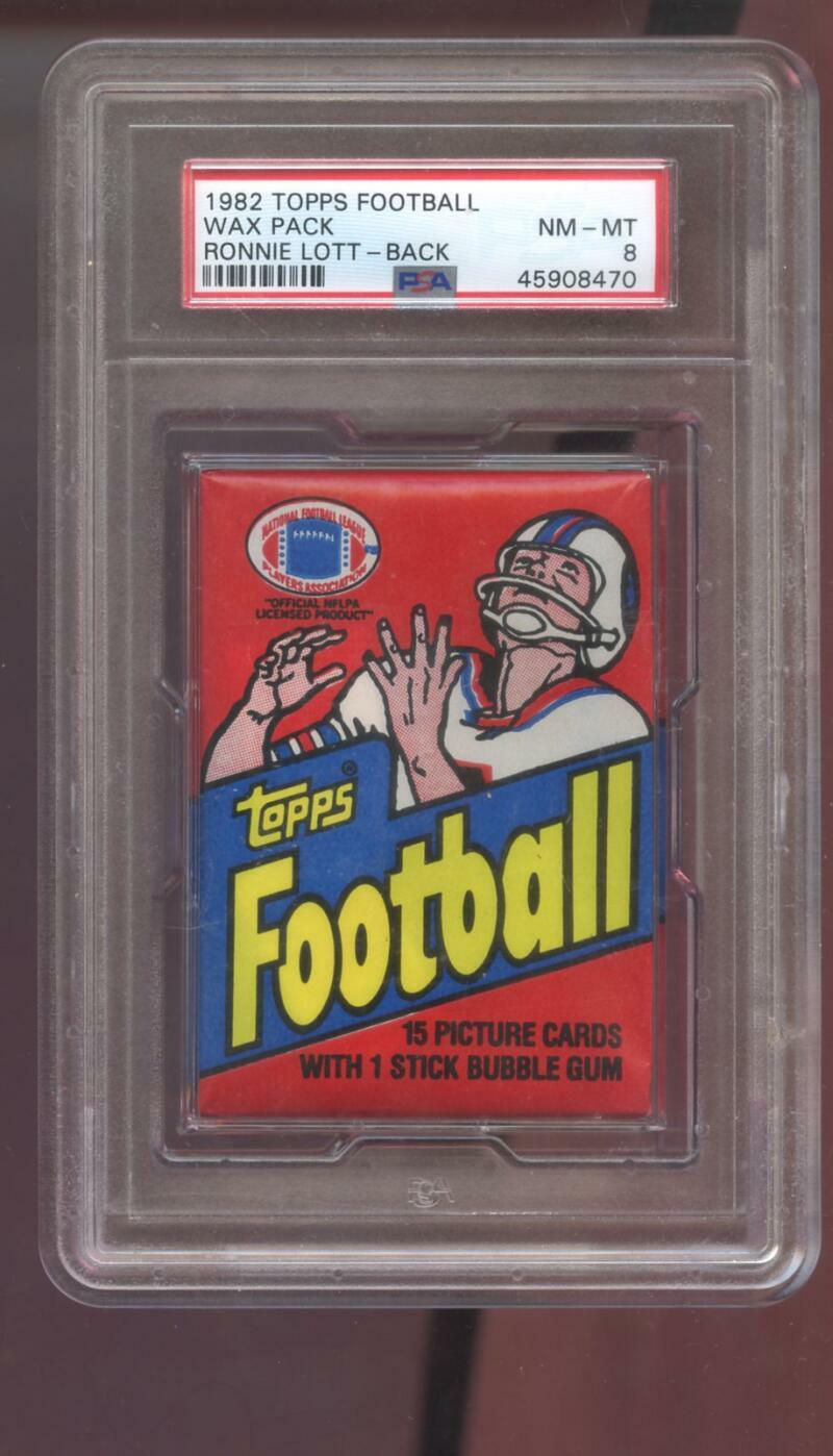 1982 Topps Football Card Wax Pack Graded PSA 8 Ronnie Lott ROOKIE RC ...