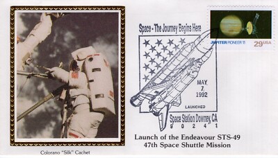 LAUNCH SPACE SHUTTLE ENDEAVOUR STS-49 - DOWNEY, CA 1992 FDC17986 | eBay