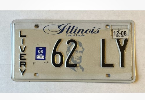2008 Illinois Expired Livery License Plate 62LY Low Number 2 Digit | eBay