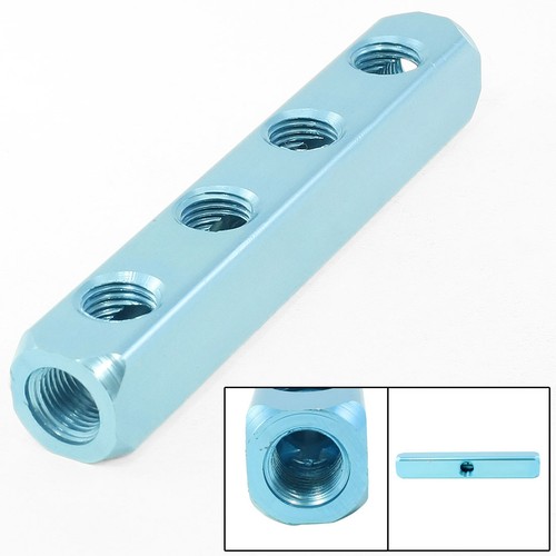 1/4" PT 4 Way Aluminum Manifold Block Air Flow Splitter 700955511452| eBay