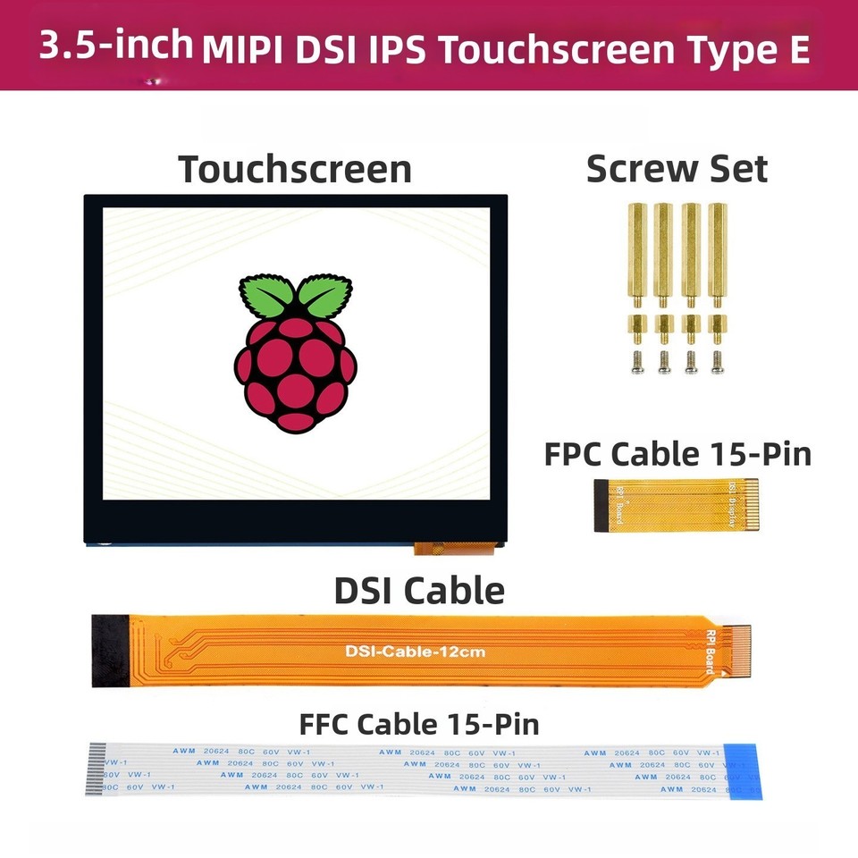 3 5 Inch Capacitive Touch Display for Raspberry Pi 3 4 5 with IPS Panel ...