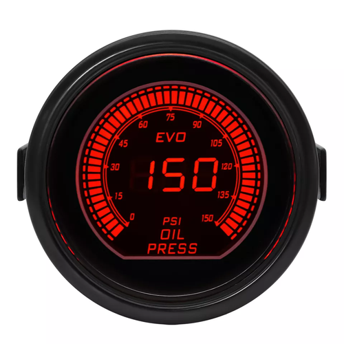 2" 52mm Universal EVO LED Digital 0-150PSI Oil Pressure Gauge Meter ...