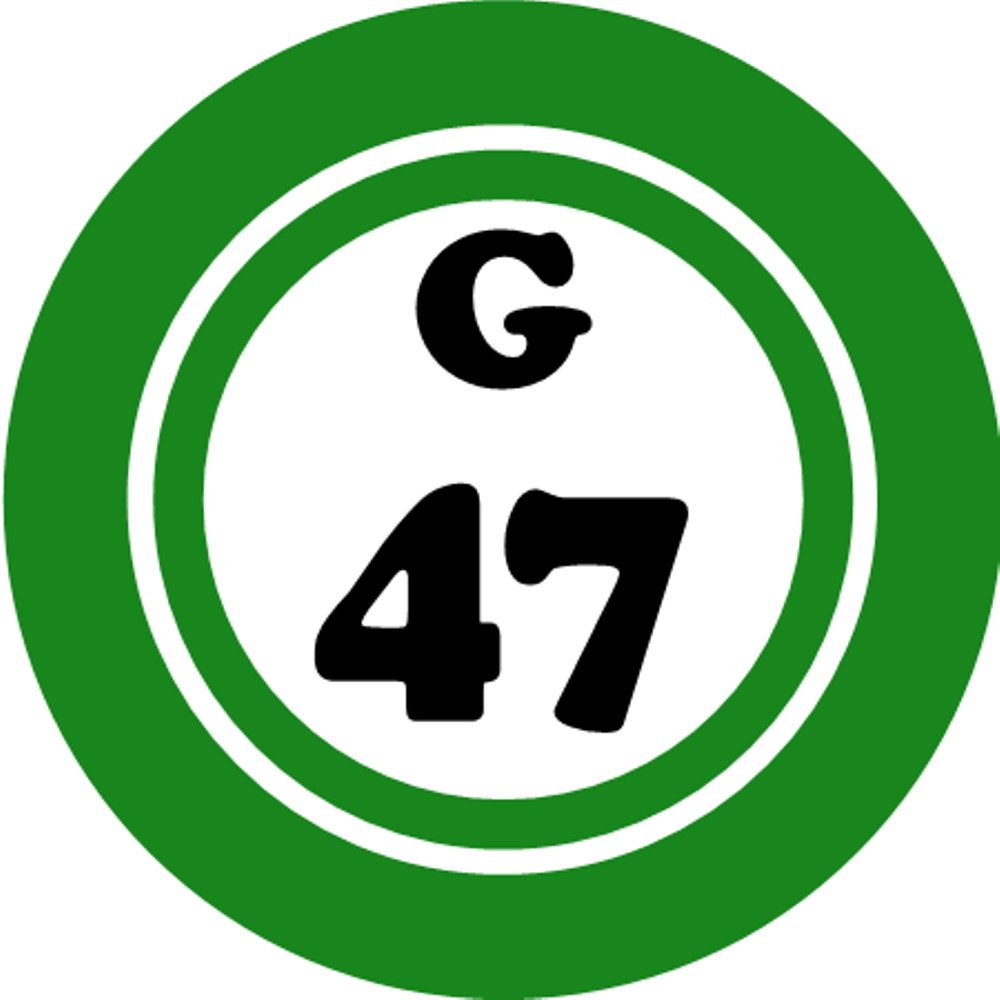 G 47 G47 Bingo Ball - 100 Pack Circle Stickers 3" x 3" Hobby Number ...