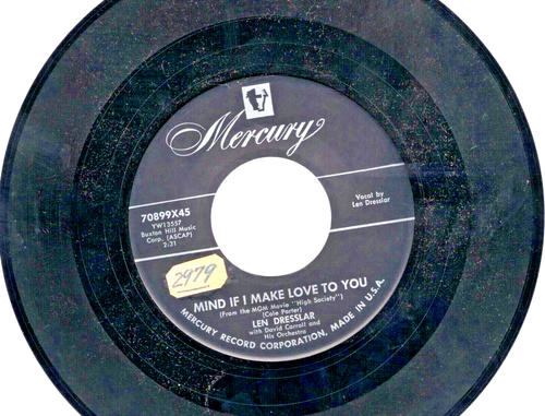 LEN DRESSLAR: MIND IF I MAKE LOVE TO YOU / RAILROAD MAN .. 45 RPM-2527 ...