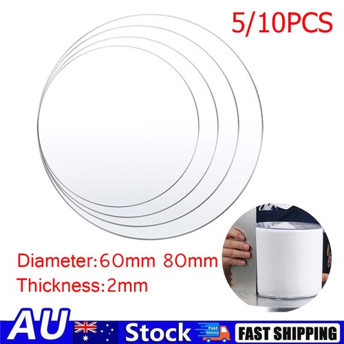 5/10PCS 60/80mm Dia Clear Acrylic Round Cake Disk Discs Circle Base ...