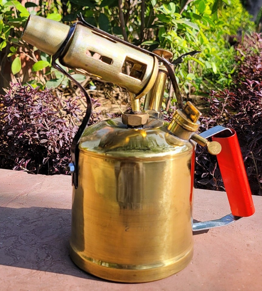Antique-Style Brass Blow Torch Lamp – Authentic Vintage Reproduction ...
