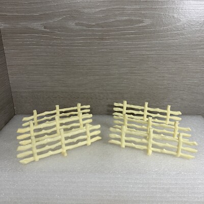 MARX VINTAGE Plastic CREAM Rail Fences Horse Corral Train Farm Fence ...