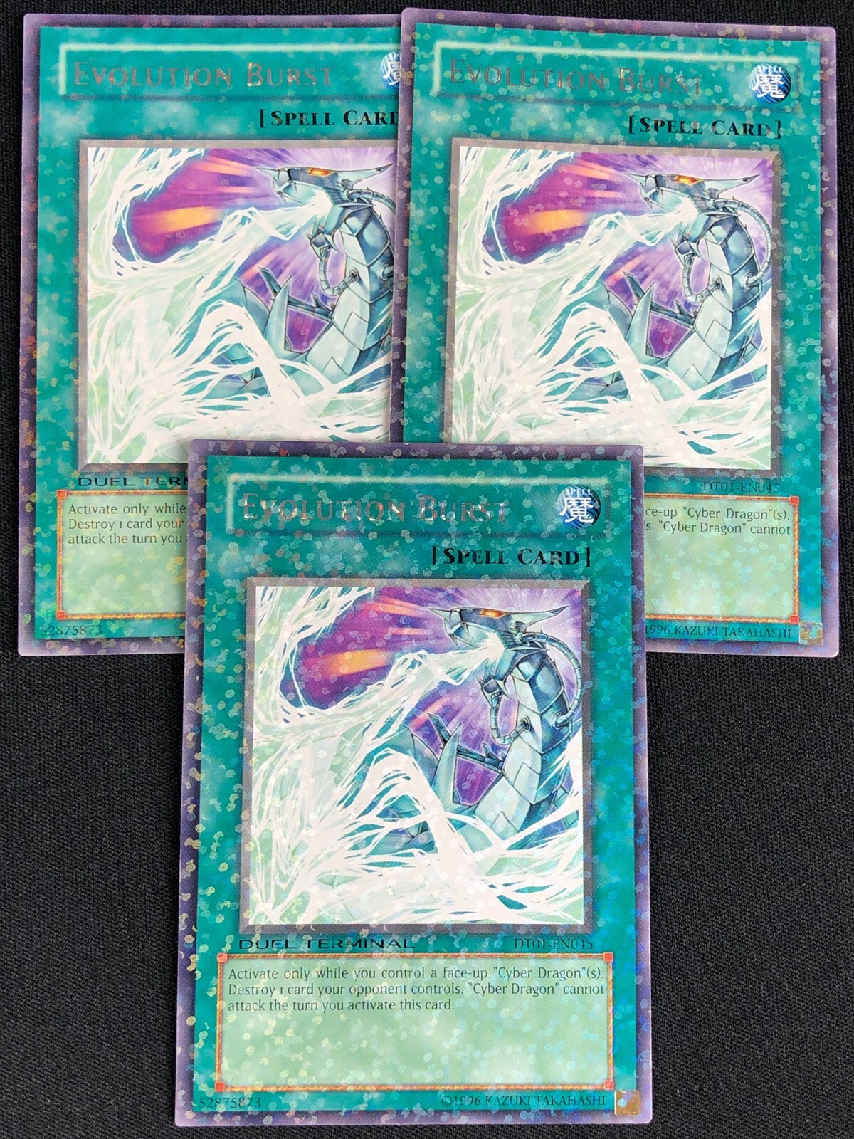 YUGIOH EVOLUTION BURST DT01-EN045 RARE X3 (NM) | eBay