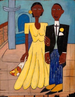 Wedding Couple William H. Johnson 1939 Harlem Renaissance Folk Art ...