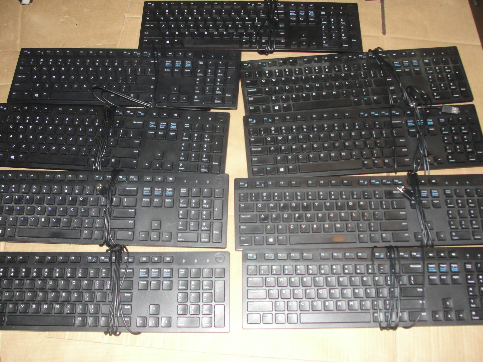 Lot of 9 - Dell CN-ORKRON SLIM Wired USB Keyboard - Black ORKRON OEM | eBay