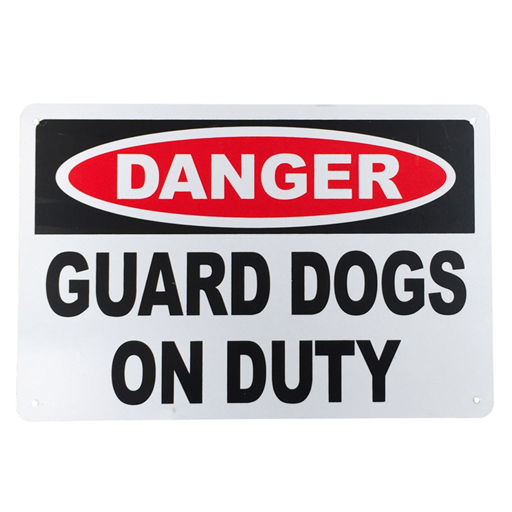 Guard Dog On Duty Warning Sign Funny Sign Guard Dog On Duty Royalty