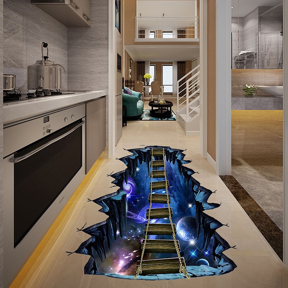 3D Interstellar Floor Sticker Wall Decals Outer 60*90 cm | eBay UK