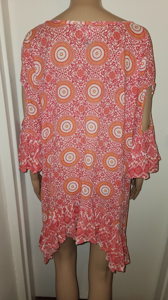 Stunning Women's Naudic Boho Hippie Bell Sleeve Top Cut Out Medium Size ...