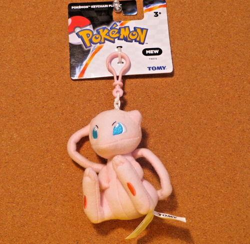 2016 Tomy Pokemon Mew 3.75in Keychain/Backpack Hanger Plush Figure | eBay