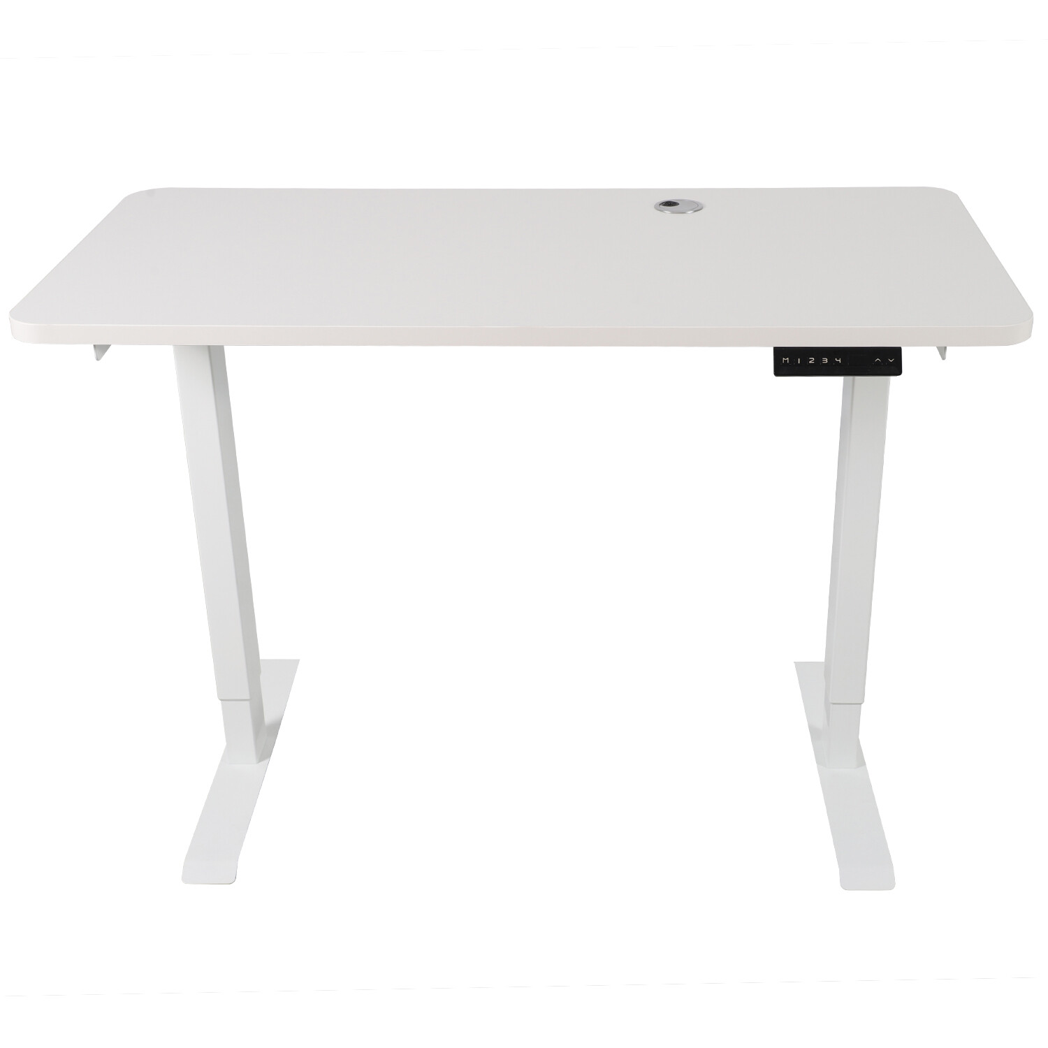 White Height Adjustable Electric Standing Desk Dual Motors Table Home ...