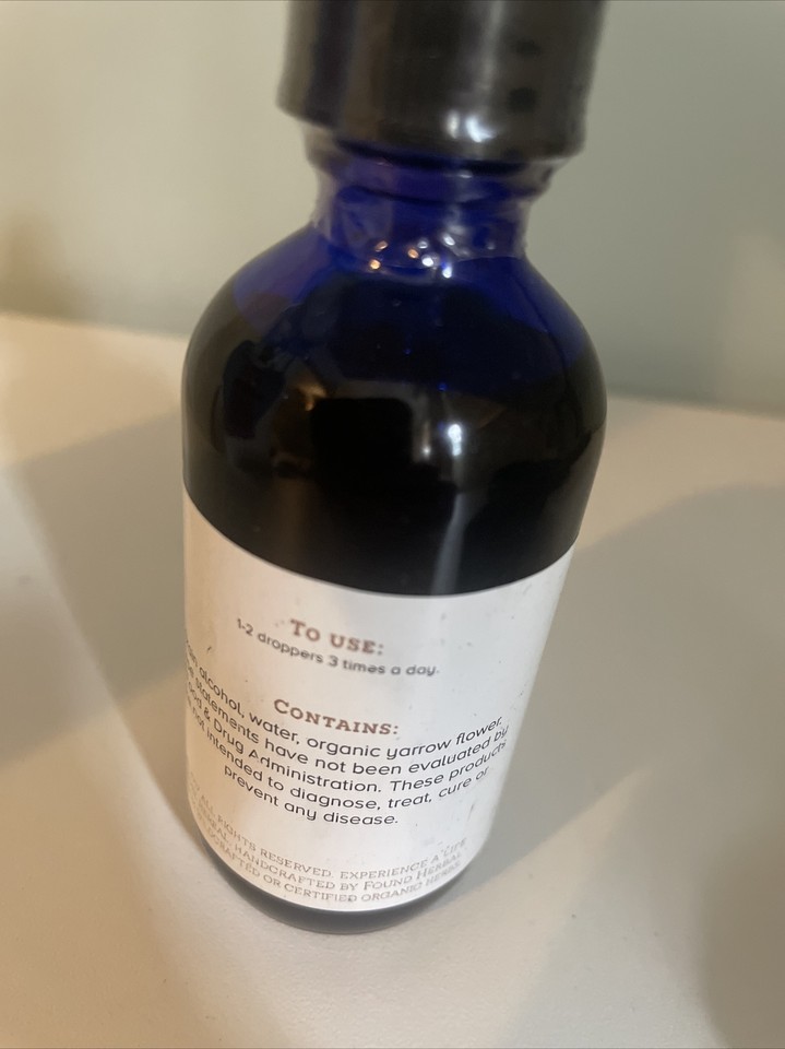 Found Herbal Yarrow Tincture Cold Flu Leaky Gut Diarrhea Gastritis ...