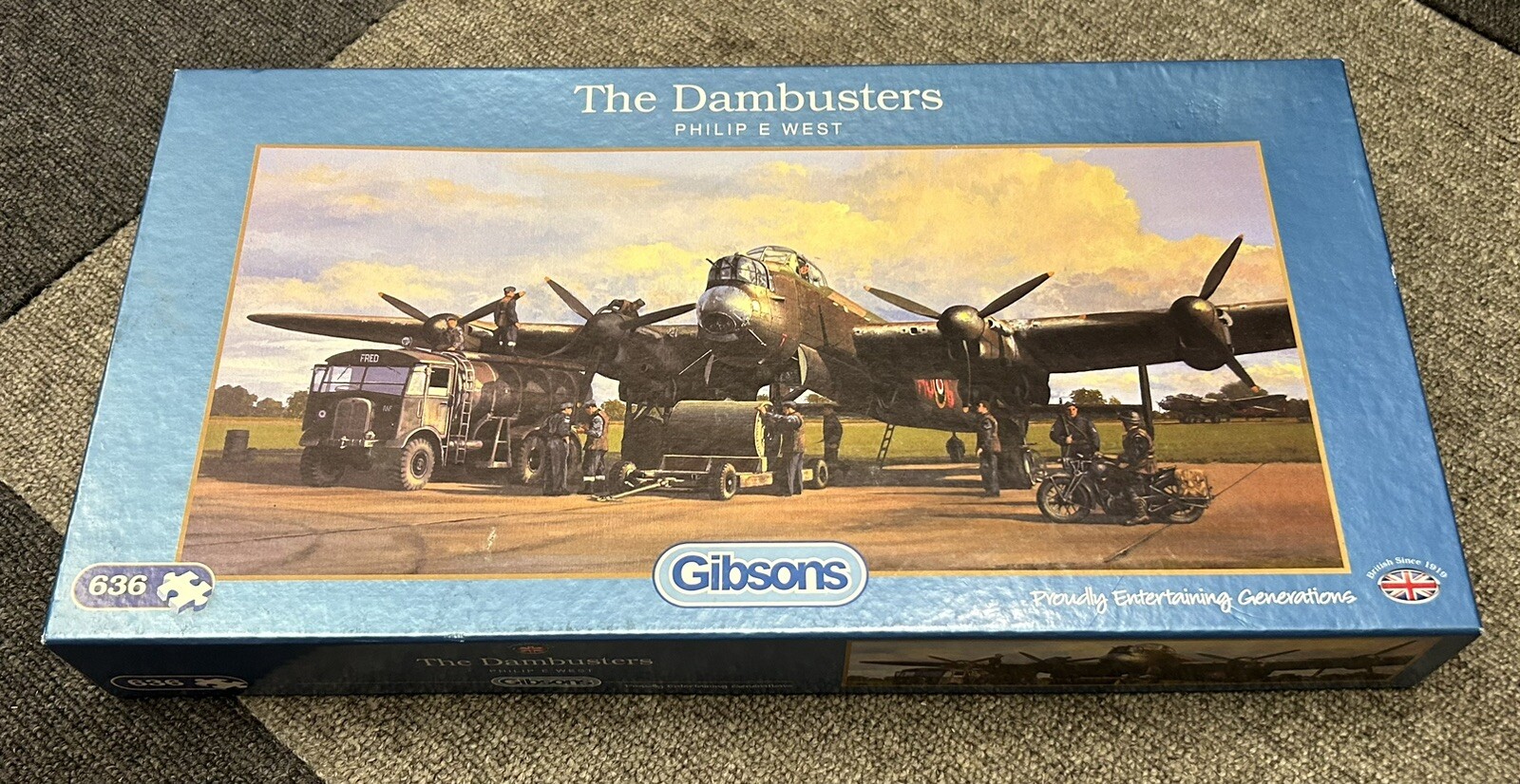 Gibsons 636 Pieced Jigsaw Puzzle The Dambusters -lancaster -bomber for ...