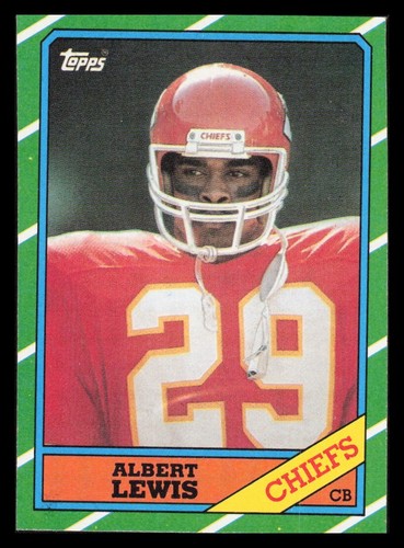 2 1986 Topps Albert Lewis Rookie Football Cards #312 Kansas City Chiefs ...