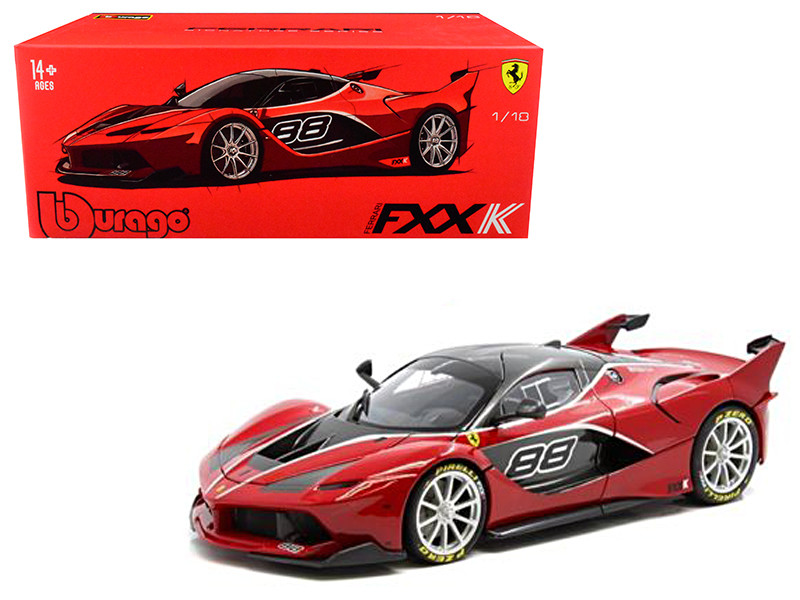 1/18 Bburago Signature Series Ferrari FXX-K #88 Diecast Model Car Red ...