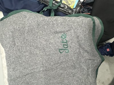 NEW but Monogrammed Saratoga Custom Wool Riding Blanket Size 78/80 Grey ...