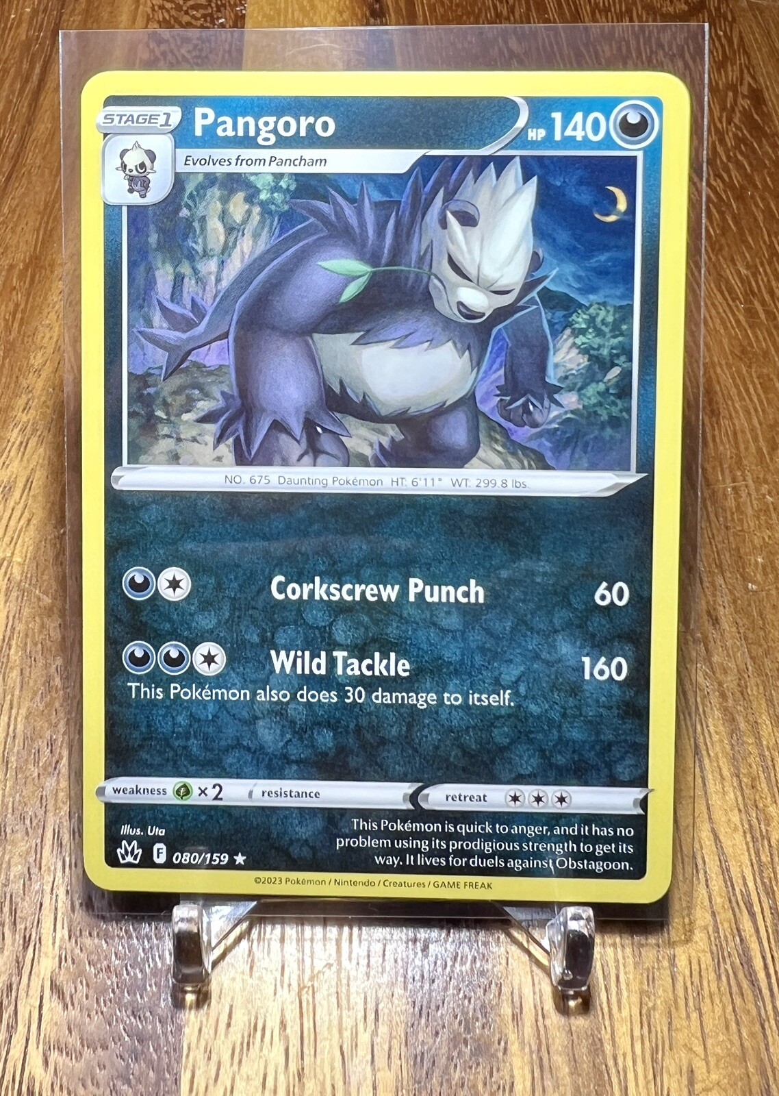 Pangoro 080/159 Non Holo RARE Crown Zenith Pokemon Card NM | eBay