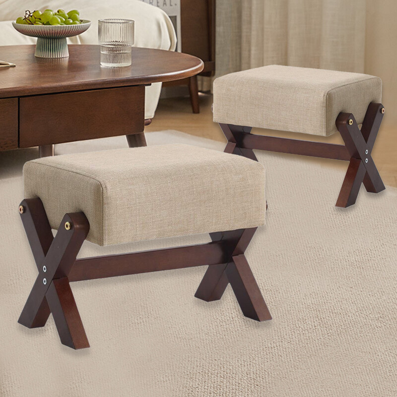 Small Footstool Shoe Changing Stool Padded Foot Rest Stool Entryway ...