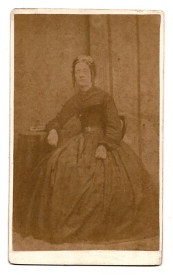 ANTIQUE CDV CIRCA 1880s S. WHITBREAD GORGEOUS YOUNG LADY IN DRESS ...