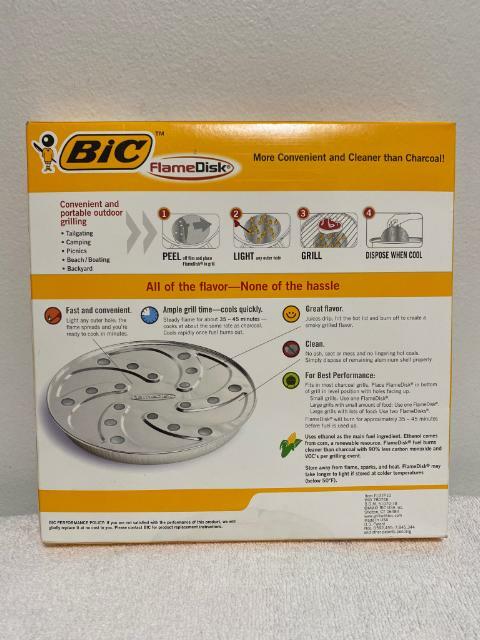 Bic FlameDisk Portable Outdoor Grilling Charcoal Lightweight Grill ...