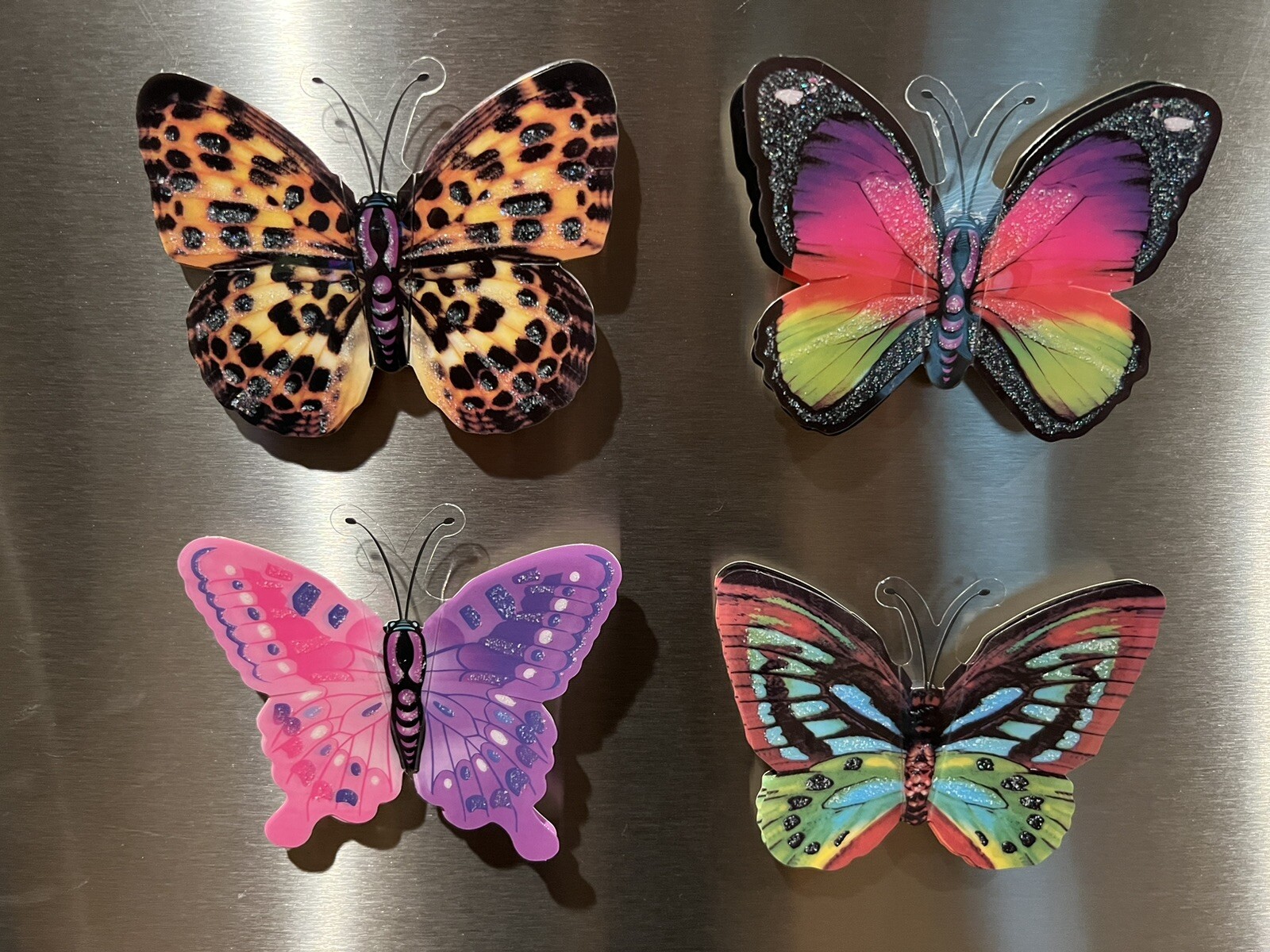 Butterfly Refrigerator Magnets ~ Set Of 4 ~ NEW | eBay