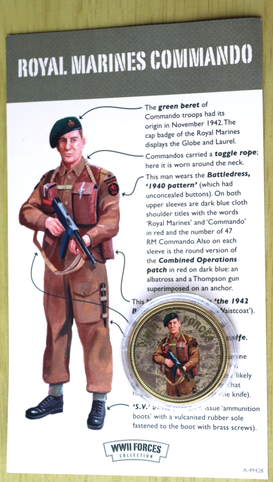 Westminster WWII Forces Collection Gold Plated Royal Marines Commando ...