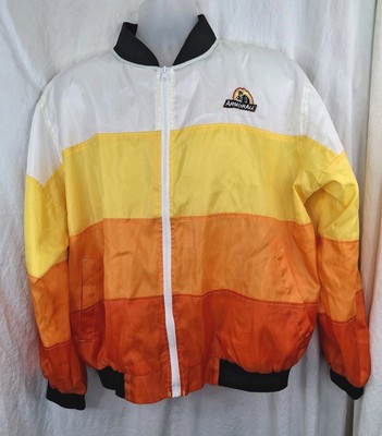 Vintage Armor All Full Zip Windbreaker Jacket Mens XL Yellow Automotive ...