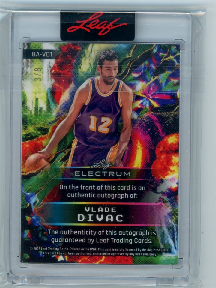 2025 Leaf ELECTRUM AUTO VLADE DIVAC #ED 3/8 NBA BASKETBALL LOS ANGLES ...