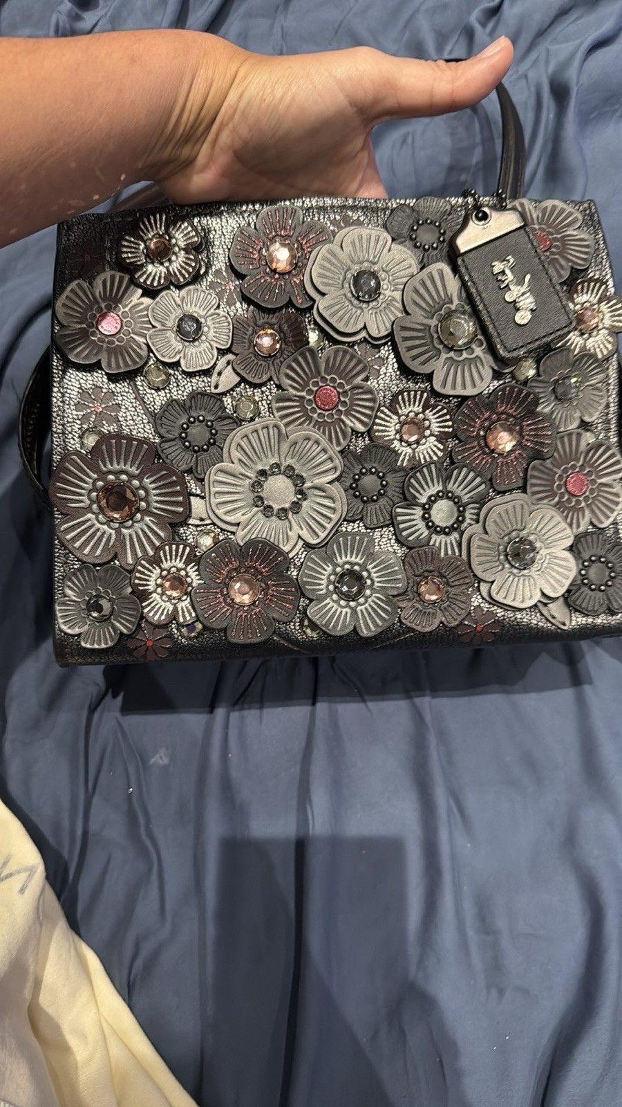 Coach Crystal Tea Rose Rogue 25 Bag rare EUC | eBay